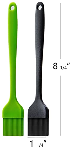 Ortarco Silicone Basting Pastry Brush for Baking Cooking Bbq Grill Spread Oil Butter Sauce 2 Pack