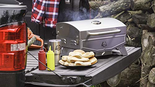 Pit Boss Grills PB100P1 Pit Stop Single-Burner Portable Tabletop Grill , Grey