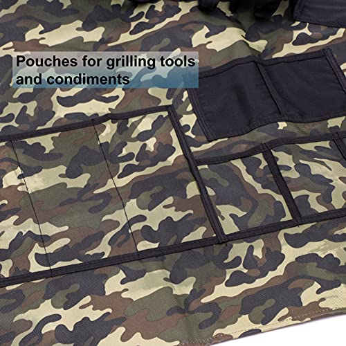 EZ Drinker Grill Master Grill Apron and Accessory Holds Beverages and Tools, Camouflage, One Size Fits All (CAM-APRON)