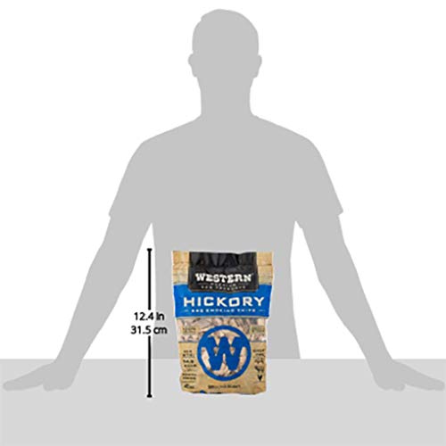 Western Premium BBQ Products Hickory BBQ Smoking Chips, 180 cu in