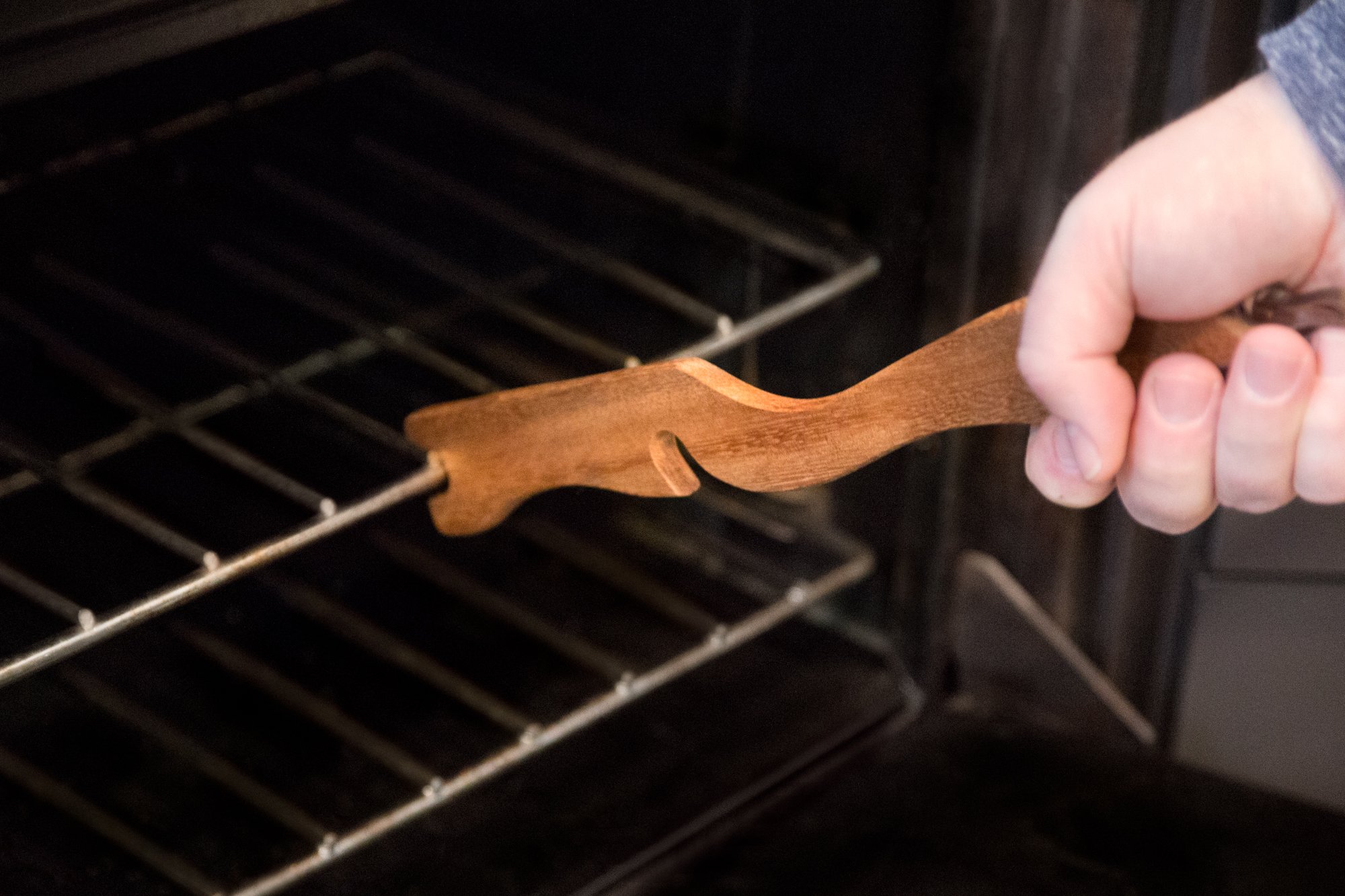 Ironwood Gourmet Ipswich Oven Rack Push/Pull, Acacia Wood Brown 0.5 x 1.5 x 13 inches