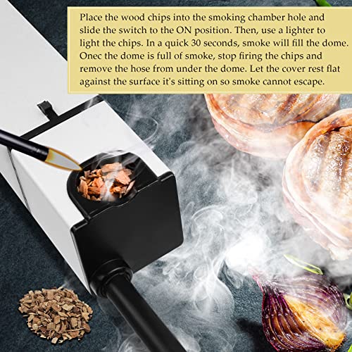 Handheld Cocktail Smoker-Includs Wood Chips-Smoke Infuser for Meat, Food,Drink,Cheese, BBQ Handheld Indoor Portable Smoking,Foodie Accessories Gift.