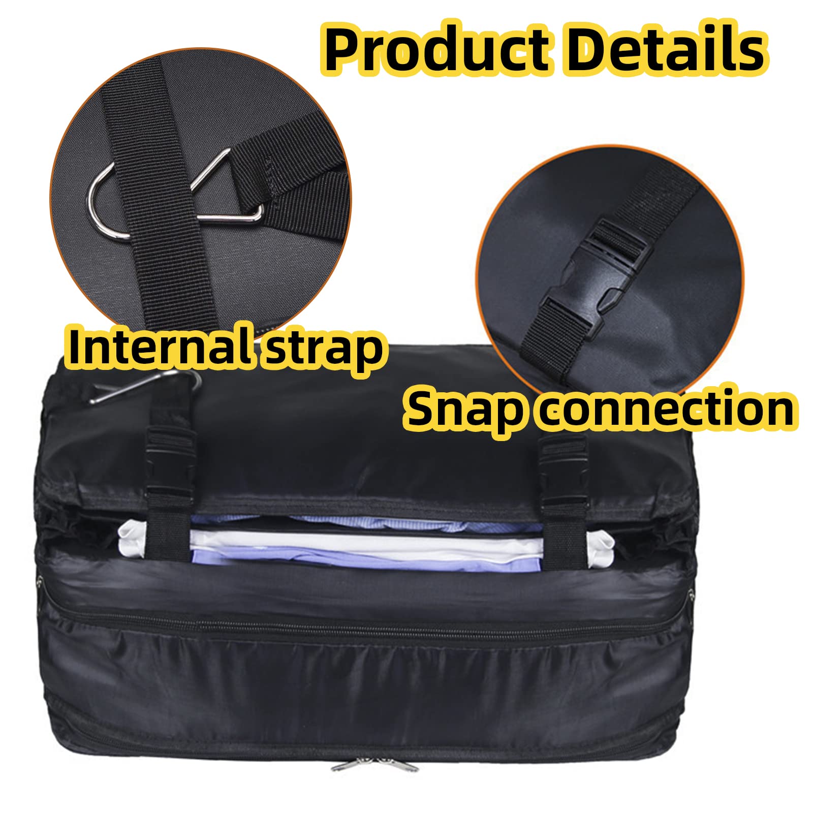 Jaugufiy Multi-layer Hanging Closet Storage Bag Hanging Travel Shelves Suitcase Foldable Hanging Packing Cubes Suitcase Storage Bag for Travel for Wardrobe