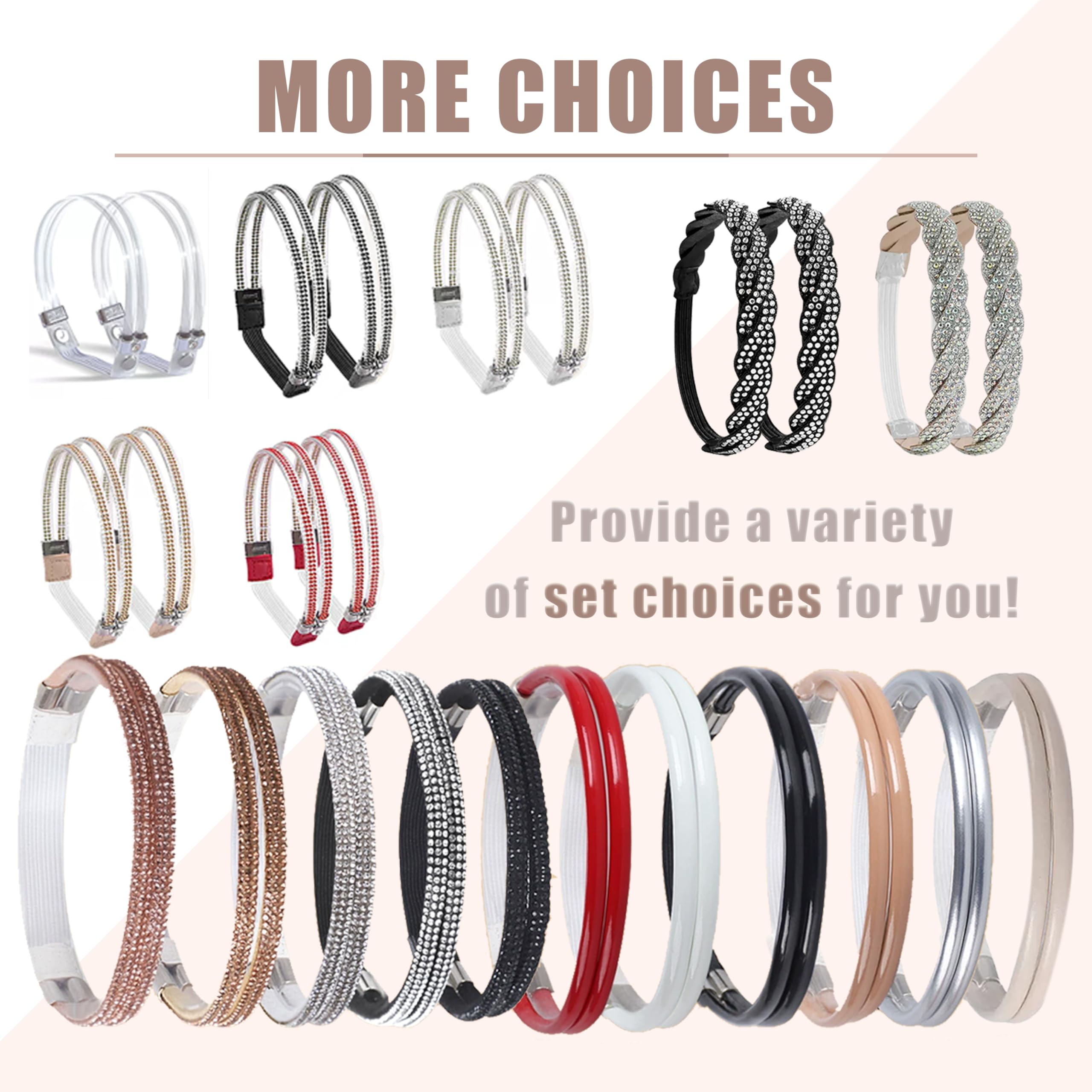 Wabular Elastic High Heels Shoe Straps, Rhinestone Elastic High Heel Anti-Loose Straps, Shoe Straps for Heels Detachable Shoe Straps