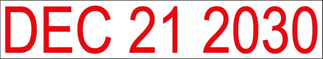 Self Inking Date Stamp with Month, Day, Year - Easy to Use & Adjust, Rubber Head, Sturdy ABS, Uniform Print, 10 Years of Dates, Refillable (Red)
