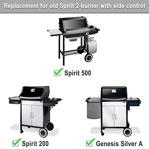 SHINESTAR Porcelain-Enameled Grates Replacement for Weber Genesis Silver A, Spirit E-210, Spirit 500, Spirit 200 Series(Side-Mounted Control), 15 x 11.3 Inch