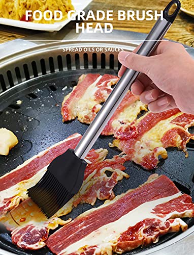 POLIGO Grill Tools Set,25Pcs Stainless Steel Grilling Accessories with Portable Case,Spatula, Tongs&Meat Knives and Fork for Dad Gifts,Professional BBQ Tools Set for Men Outdoor Camping/Backyard