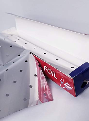 Heavy Duty Grill Foil Roll - Pack of 3 - Vented with Holes Specifically for Grilling and Steaming - 12 Inch x 25 Ft