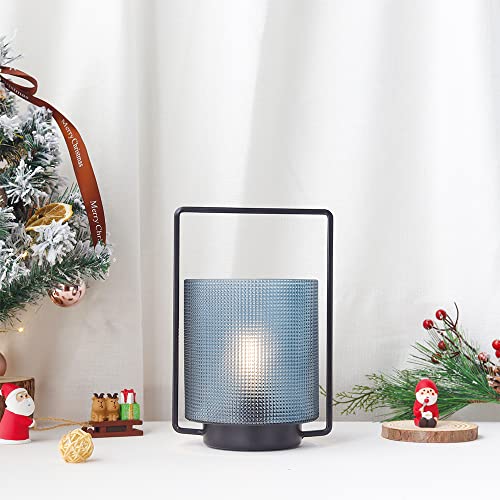 JHY DESIGN Battery Operated Table Lamp 8" H Cordless Lamp Battery Lamps LED Lantern Battery Powered with 6H Timer for Home Decor Events Parties Indoors Outdoors