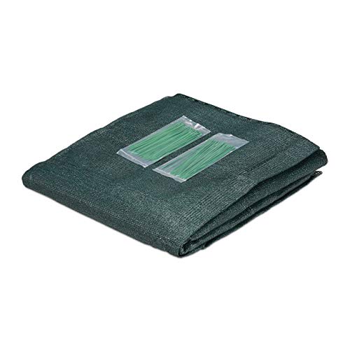 Relaxdays 10028084_1145, Green Fence, Privacy Shield for Fences & Railing, HDPE Net, UV-Resistant, Weatherproof, 1.2 x 30 m, 1,2 x 30 Meter
