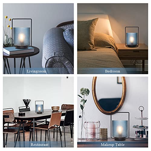 JHY DESIGN Battery Operated Table Lamp 8" H Cordless Lamp Battery Lamps LED Lantern Battery Powered with 6H Timer for Home Decor Events Parties Indoors Outdoors