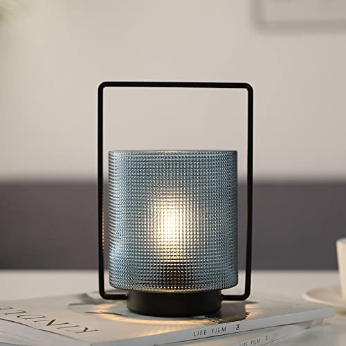 JHY DESIGN Battery Operated Table Lamp 8" H Cordless Lamp Battery Lamps LED Lantern Battery Powered with 6H Timer for Home Decor Events Parties Indoors Outdoors