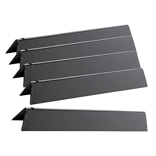 DONSIQIZZ 7636 15.3 Inch Flavorizer Bars Replacement for Weber Spirit II 300 Series, Spirit E310 E320 E330 S310 S320 S330 Grill Parts with Front Control Knobs, 5 Pack Porcelain Enameled Heat Plates