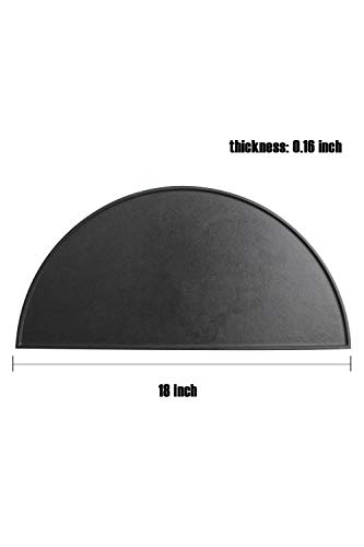 Dracarys 18 inch Cast Iron Griddle Reversible Half Moon Big Green Egg Accessories,Cast Iron Griddle for Large Big Green Egg & Kamado Joe (18 inch)