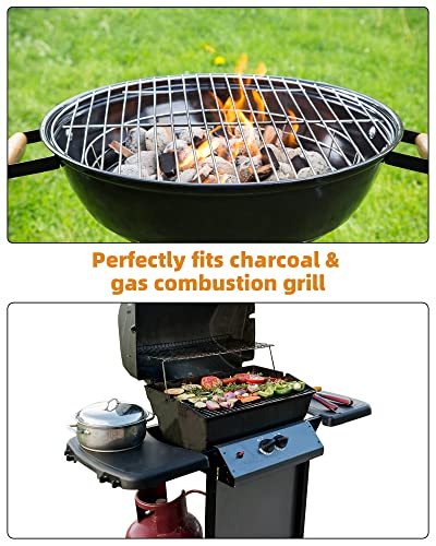 RIEDHOFF 17" x 13" Griddle, [430 Stainless Steel] Flat Top Rectangular Plate with 2 Barbecue Spatula for Charcoal/Gas Grills, Parties, Camping