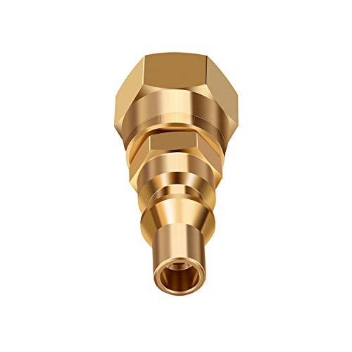 WADEO LP Quick Connect Fittings, 1/4'' RV Propane Quick Connect Fittings for Connecting Low Pressure Gas Appliance Such as Grill, Heater, Fire Pit and RV Quick Connect