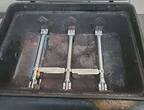 Votenli S9116A(3-Pack) S1678A (3-Pack) 15 1/16" Stainless Steel Heat Plate,Crossover Tubes and Burner Replacement for Gas Grill Models Charbroil 463722313, Charbroil 463722314 and Charbroil 463742111