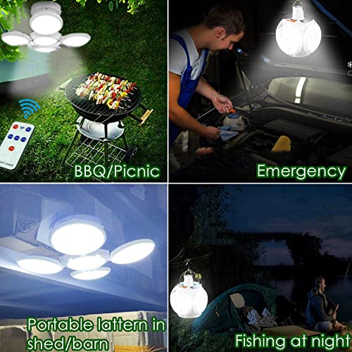 HULPPRE Solar Camping Lantern with Remote&USB, Collapsible Portable Tent Lights, Emergency Solar Lantern Lamp for Hurricane ,Night Fishing,Hiking,Chicken Coop,Canopy,Shed/Barn