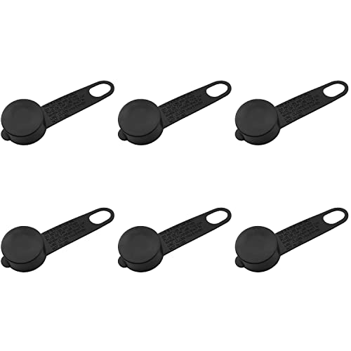 TAODAN QCC1 Dust Cap 6PCS 1.32inch Black Propane Tank OPD Filler Valve Dust Caps Straps for Propane Adapter and Gauge Fitting, QCC1 Thread Protection Sleeve Covers, QCC1 Propane Dust Cap