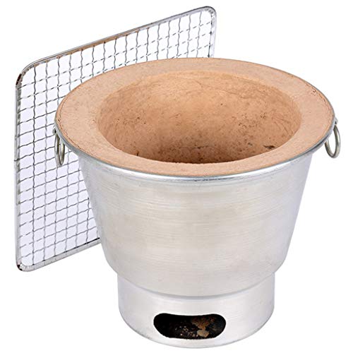 WNESY Barbecue Stove, Portable Cooking, Old-Fashioned Barbecue tandoor Household Carbon Oven, Silver White tandoor and Colorful tandoor Two Styles-Type B