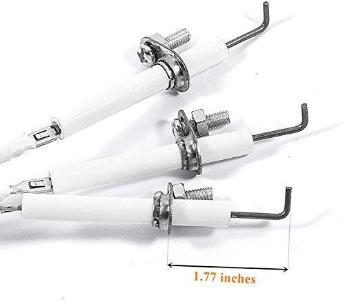 BBQ Future Exact Durable Igniter Kit Replacement for CharGriller, Cuisinart and Others Gas Grill Models with 4-Pcs Ceramic Electrode and 4-Pcs Ignitor Wire