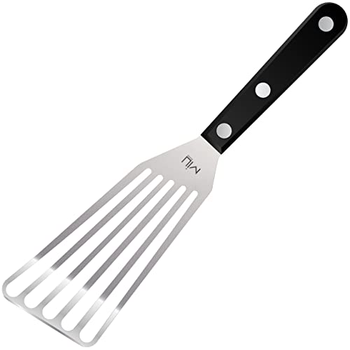 MIU Fish Spatula Stainless Steel, Flexible, Polished Metal, Corrosion Resistant, Kitchen Slotted Turner [Upgraded Version]
