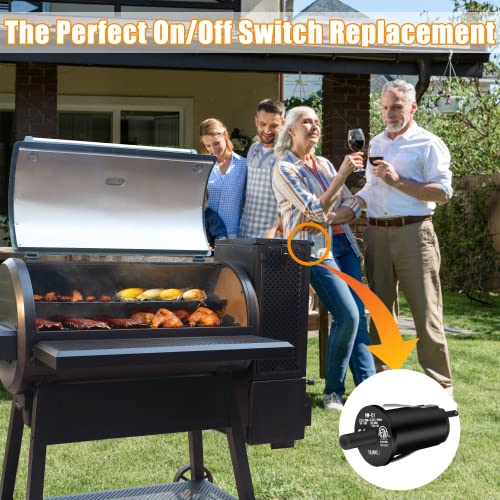 MARS CAMP 2 pcs Hopper Lid Door Switch Replacement Part Compatible with Char-Griller 980 Gravity Fed Charcoal Grill