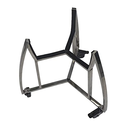 VESSILS Rolling Cart for BBQ Grill β Stainless Steel Egg Holder Compatible with 15 Inch Kamado Grill β Premium Grill Cart for Increased Mobility and Portability β Ideal for Outdoor Cooking