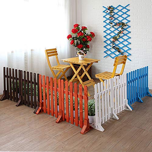 LIXIONG Garden Fence Screen Patio Solid Wood Interlocking Panels Privacy Screen Animal Barrier Restaurants Cut Off Courtyard Plants Growing,8 Size (Color : Brown, Size : 42x30cm)