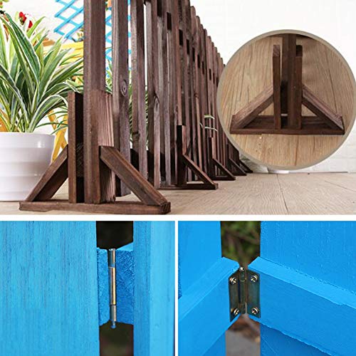 LIXIONG Garden Fence Screen Patio Solid Wood Interlocking Panels Privacy Screen Animal Barrier Restaurants Cut Off Courtyard Plants Growing,8 Size (Color : Brown, Size : 42x30cm)