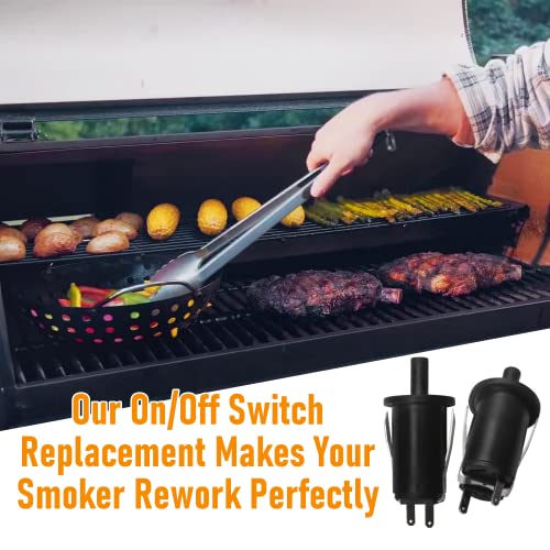 MARS CAMP 2 pcs Hopper Lid Door Switch Replacement Part Compatible with Char-Griller 980 Gravity Fed Charcoal Grill