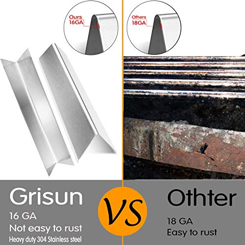 GRISUN 7629 Igniter Kit for Weber Genesis 330 Model 65946, 2011 & Newer (Front Mounted Control Panel) Electronic Igniter, 7620 17.5inch Flavorizer Bars for Weber Genesis 300 Series, SUS-304