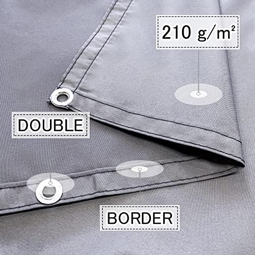 YangAera Balcony Privacy Screen Cover with Cable Ties & Ropes Weather-Resistant Waterproof Cover Screen Shield for Apartment Porch Outdoor Backyard Patio (Size: 3x14.8ft)-Stone Pattern