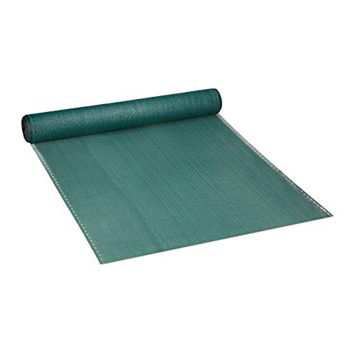 Relaxdays 10028087_1165, Green Fence, Privacy Shield for Fences & Railing, HDPE Net, UV-Resistant, Weatherproof, 2 x 25 m, Meter