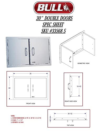 AMS PKG | Bull Outlaw 30" Drop-In Grill 4 pcs Package | Propane | FREE Bio-Ethanol Table-top Fire pit