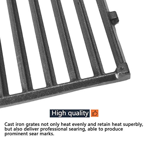 Hongso Grill Grate 7524 Heat Deflector 7622 Bundle for Weber Genesis 300 Series E-310 E-320 E-330 EP-310 EP-320 EP-330 S-310 S-330 Gas Grill (2011-2016 with Front Control Knobs)