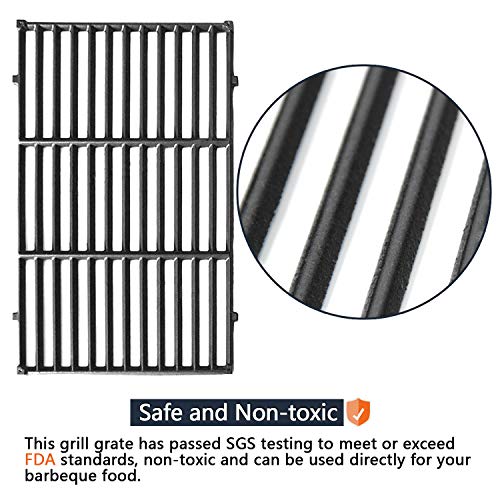 Hongso Grill Grate 7524 Heat Deflector 7622 Bundle for Weber Genesis 300 Series E-310 E-320 E-330 EP-310 EP-320 EP-330 S-310 S-330 Gas Grill (2011-2016 with Front Control Knobs)