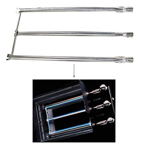 Uniflasy 22.5 Inch Flavor Bars + 28 Inch Grill Burner for Weber Spirit E-310 E-320 (2007-2012) Models with Side Mounted Control Panel, Weber Genesis Silver B/C, Genesis Gold B/C (2002+), 7537 7508