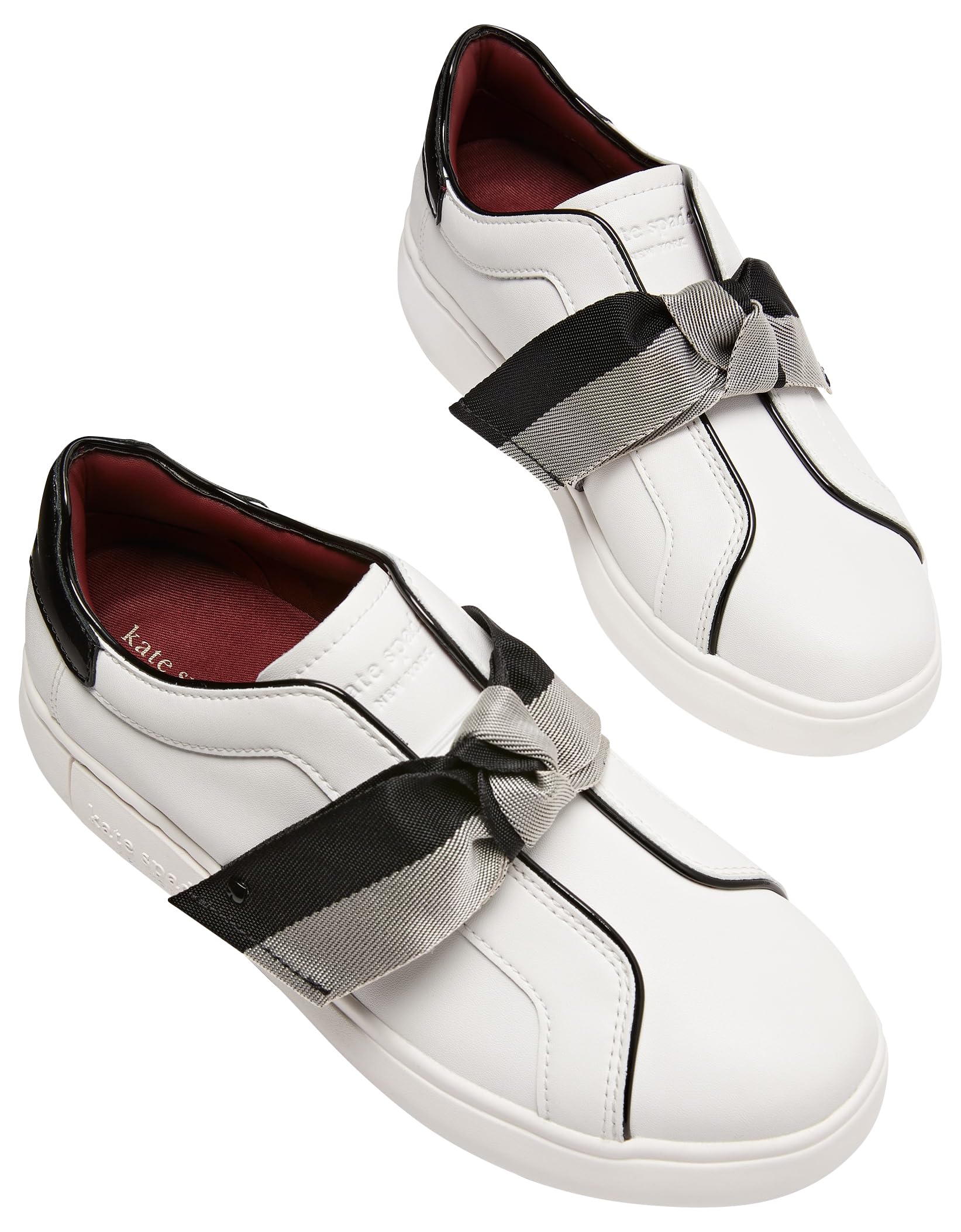 kate spade new york Women's Lexi Sneakers, Optic White/Black, 8