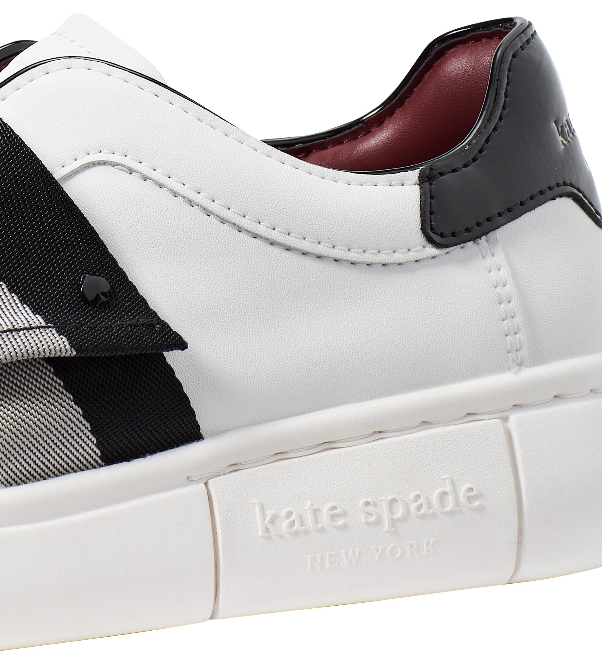 kate spade new york Women's Lexi Sneakers, Optic White/Black, 8