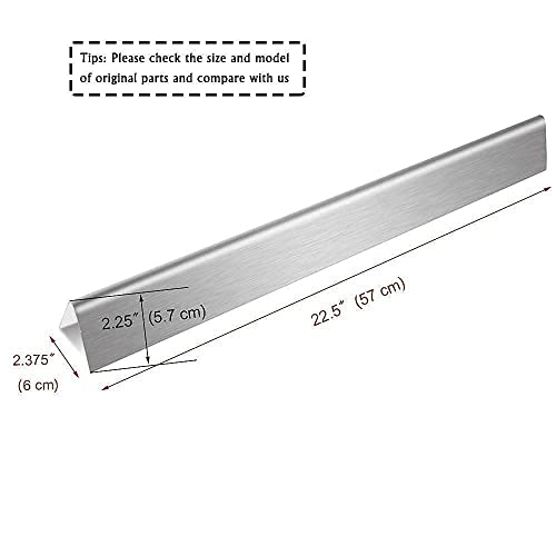Uniflasy 22.5 Inch Flavor Bars + 28 Inch Grill Burner for Weber Spirit E-310 E-320 (2007-2012) Models with Side Mounted Control Panel, Weber Genesis Silver B/C, Genesis Gold B/C (2002+), 7537 7508