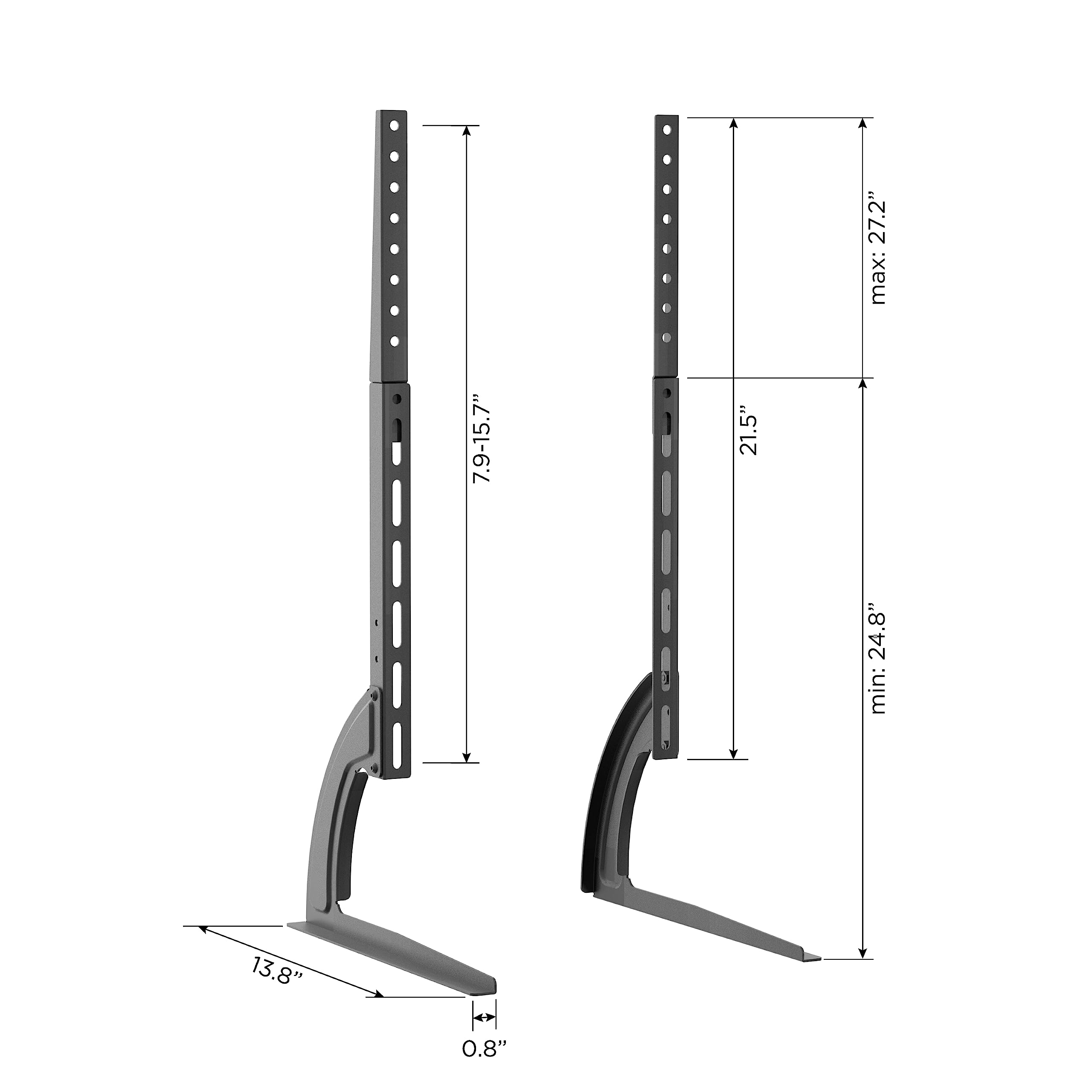 ProMounts Universal Fixed Tabletop TV Stand, Heavy Duty Adjustable Bracket for 13-72 Inch LED LCD OLED Plasma Flat and Curved TV Screens Holds Up to 110 lbs, Max VESA 800x400