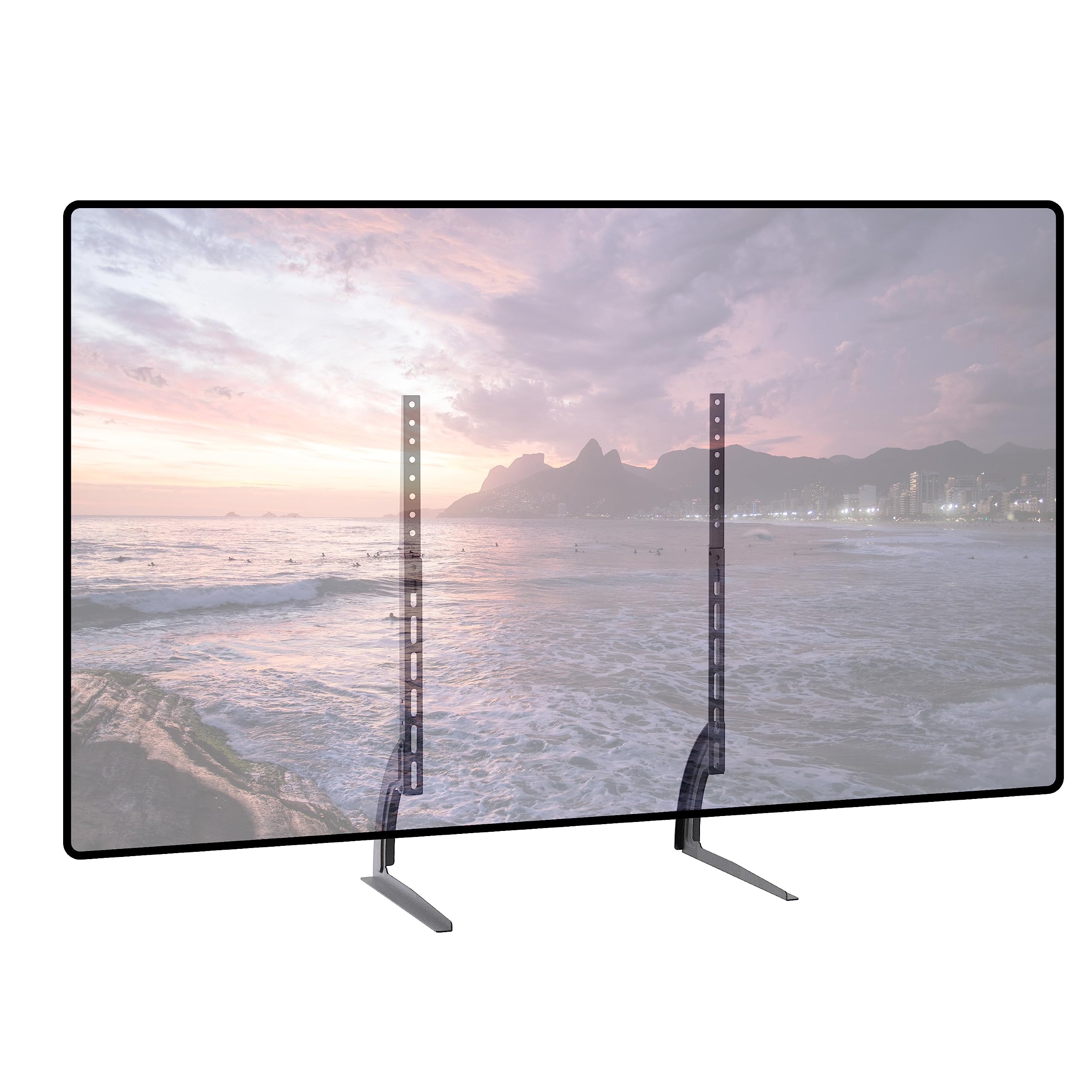 ProMounts Universal Fixed Tabletop TV Stand, Heavy Duty Adjustable Bracket for 13-72 Inch LED LCD OLED Plasma Flat and Curved TV Screens Holds Up to 110 lbs, Max VESA 800x400