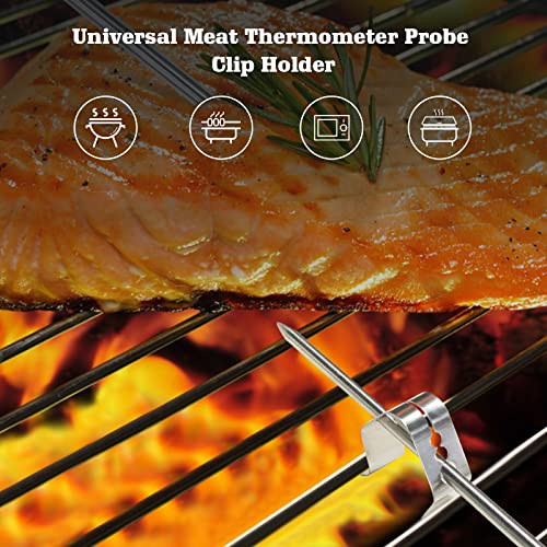 2-Pack Temperature Meat Probe Replacement for All Louisiana Pellet Grills and Smoker Grills, 3.5mm Plug Waterproof BBQ Thermometer Probe Comes with Probe Clip Holder