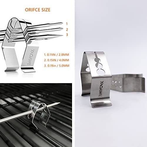 2-Pack Temperature Meat Probe Replacement for All Louisiana Pellet Grills and Smoker Grills, 3.5mm Plug Waterproof BBQ Thermometer Probe Comes with Probe Clip Holder