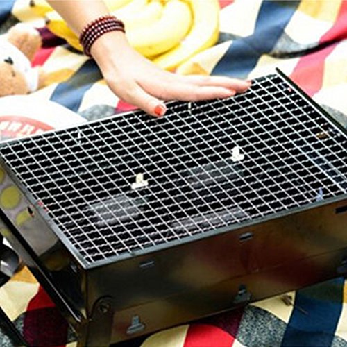 Carbon Baking Net, BBQ Grill Net Baking mesh mats Barbecue Grill net Stainless Steel Cross Wire 3045cm for Ourdoor Picnic, BBQ