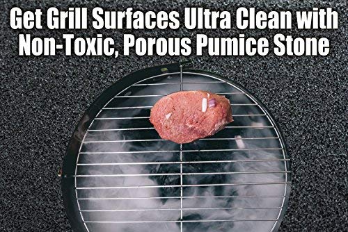 Commercial Grade, Heavy Duty Grill Cleaning Brick Bulk 4 Pack. Pumice Stone Cleaner Tool Cleans and Sanitizes Restaurant Flat Top Grills or Griddles Effectively Without Harsh Chemicals or Abrasives