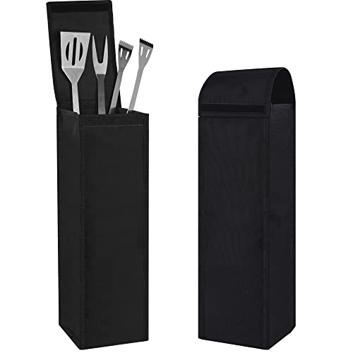 Tugaizi 2 Pcs Grill Utensil Storage Bags BBQ Tool Storage Bags Foldable Grill Bags for Camping Hiking Barbecue