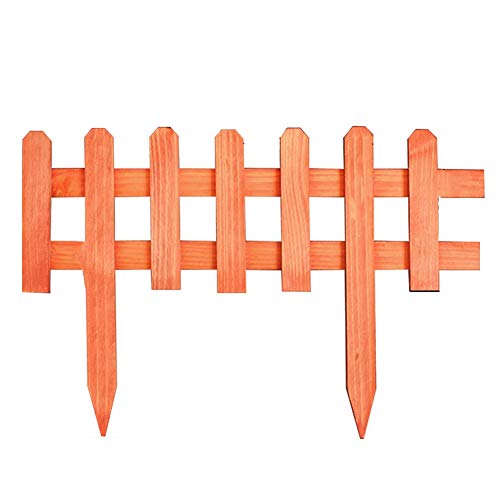 LIXIONG Garden Fence Screen Outdoor Plant Picket Fencing Solid Wood Privacy Screen Animal Barrier Courtyard Flower Bed Plants Climbing Assistance，6 Size (Color : Orange, Size : 122x90cm)