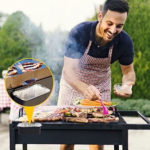 Grease Cup Catcher Pan Compatible with 28" 36" Blackstone Griddle, Grill Collection Drip Pan with 10pcs Disposable Foil Pan Grease Cup Liners Griddle Accessories